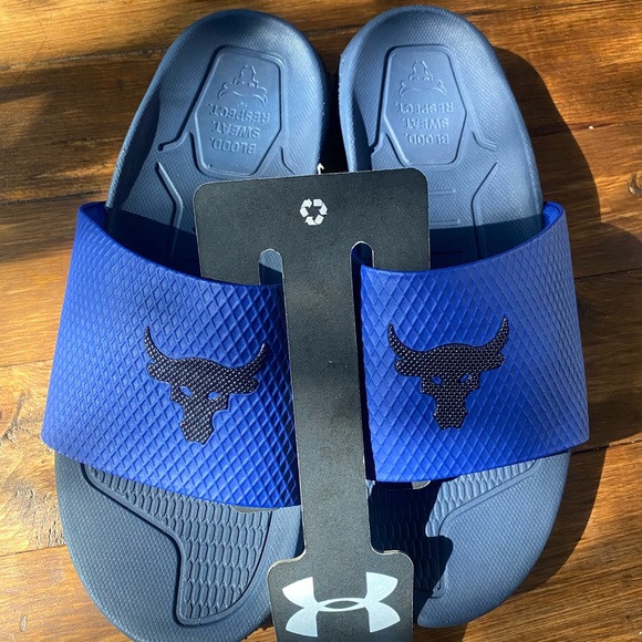 Under Armour | Shoes | Under Armour Ua Project Rock Brahma Bull Slides ...